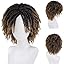 Amazon.com: GNIMEGIL Mens Dreadlock Wig Black Curly Male Fake Dreads ...