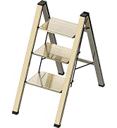 3 Step Ladder, Portable Step Ladder Folding, Lightweight Step Ladder ...