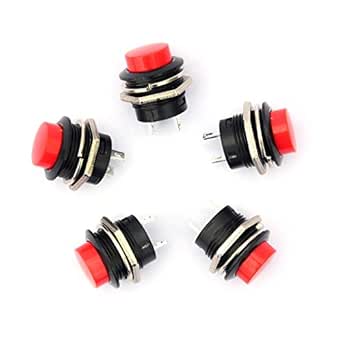 Ytian 5 Adet 16 mm Push Button Switch AC 6A/125V 3A/250V Şalter ...