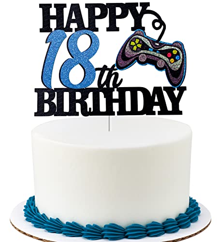 Snapklik.com : Happy 18th Birthday Video Game Cake Topper - Level 18 ...