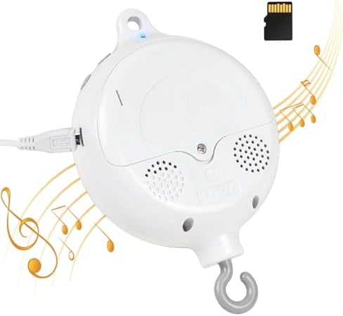 Amazon.com : HLEEDUO Bluetooth Mobile for Crib, Mobile Rotary Music Box ...