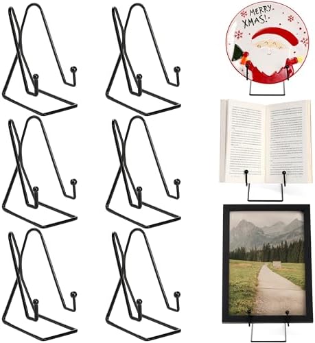 Amazon.com: Cididu 6 Pack 8 Inch Metal Black Plate Stands for Display ...