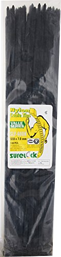 SureLock 600 mm Nylon Cable Tie (White, 100 Pieces, Pack of 1) : Amazon ...
