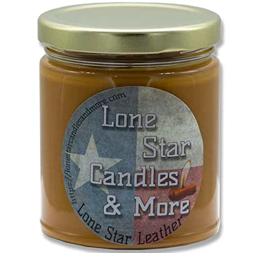 Amazon.com: Leather, Lone Star Candles & More's Premium Hand Poured Soy ...