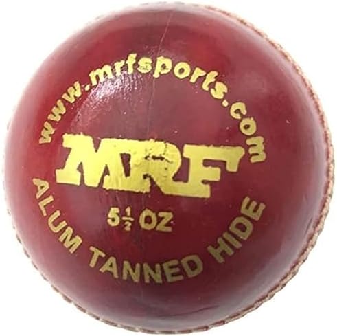 AASHRAY MRF Club Leather Cricket Ball, 4-Piece, Alum Tanned Leather ...