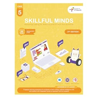 SKILLFUL MINDS CBSE AI, Coding, Robotics Class 5 Computer Book with ICT ...