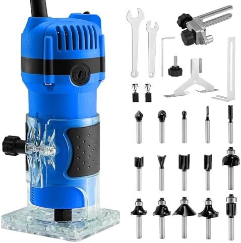 SILVEL Wood Router, 800W Wood Routers for Woodworking, 6.5Amp 1.25HP ...