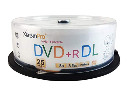 XtremPro XtremPro DVD+R DL 8X 8.5GB 240Min Recordable & White Inkjet ...