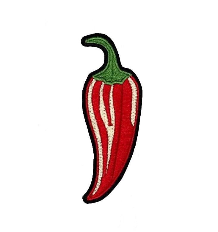 Amazon.com: Red Chili Pepper Patches, Hot Pepper Embroidery Iron On ...