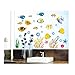 DecoBay Fish Bathroom Stickers/Childrens Room Wall Stickers - Adhesive Removable Wall Stickers ...