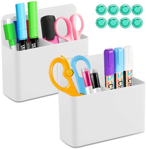 Qualsen Magnetic Pen Holder for Whiteboard and Fridge, Magnetic Dry ...