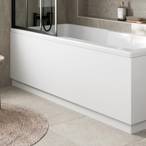 NRG Gloss White 1800mm Moisture Resistant Wood MDF Front Bath Panel for ...