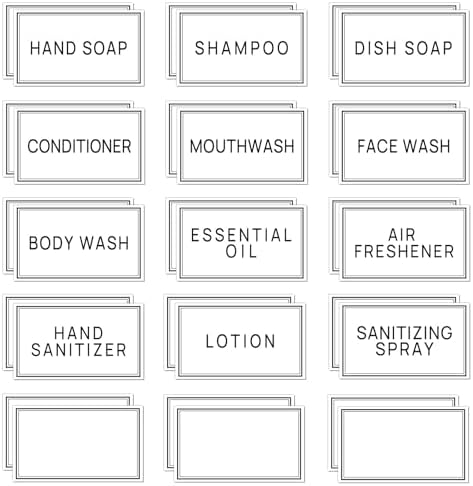 Amazon.com: HVSWLY 32PCS Bathroom Labels for Organizing with DIY Blank ...