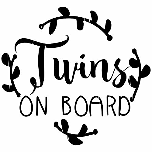 Amazon.com: Twins on Board Vinyl Car Decal - 6"x6" - Color Options ...