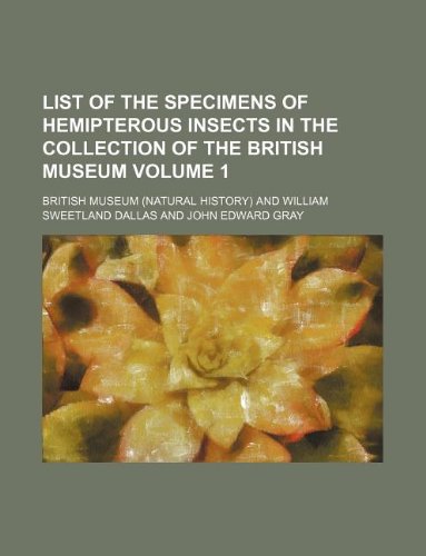 List of the specimens of hemipterous insects in the collection of the ...