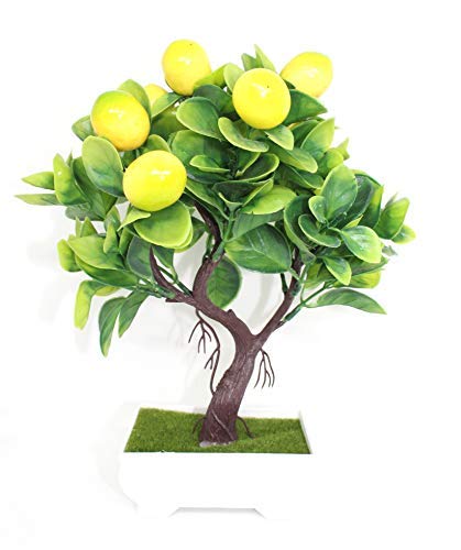 Buy BANSURI Decorative Yellow Foam Artificial Bonsai Fruit Plants for ...