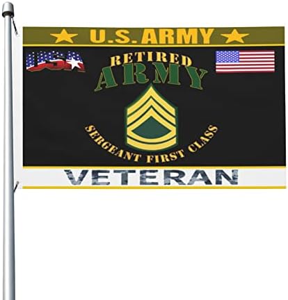 Amazon.com : Us Army Sfc Retired Outdoor Flag Double Sided Flag Banner ...