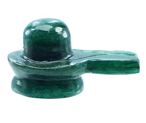 Buy Emerald (Maragatha) Lingam (42.50 Grams), Green Shiva Lingam Statue ...