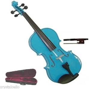 Amazon.com: Merano MV300BL 4/4 Full Size Blue Student Violin with Case ...