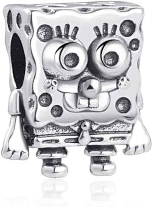 SpongeBob SquarePants Charm 925 Silver Compatible with Pandora Charms ...