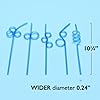 Amazon.com: Fiesta First 20 Premium Long Crazy Silly Straws, Twisty ...
