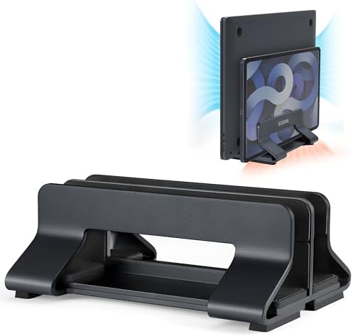 Amazon.com: Psitek Aluminum Dual Vertical Laptop Stand Dock Holder ...