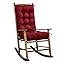 Amazon.com: TESICA Set of 1 Indoor Outdoor Burgundy Chair Cushion ...