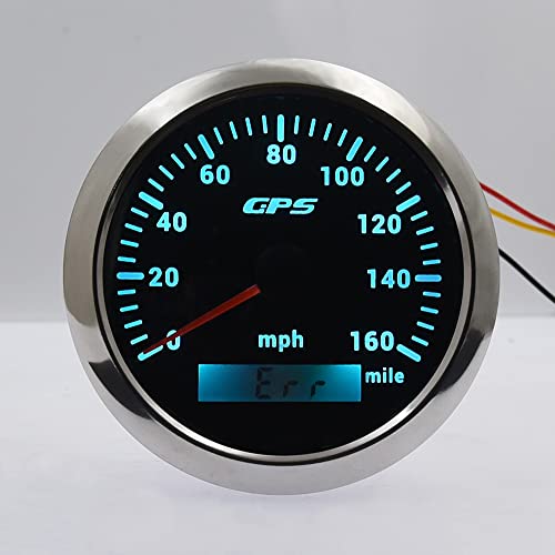 Snapklik.com : 85mm GPS Speedometer 0-160 MPH Odometer Gauge Boat MPH ...