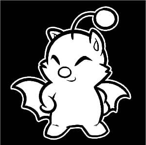 Amazon.com: DAI/VDC | (WHITE) Final Fantasy Moogle Vinyl Car/Laptop ...