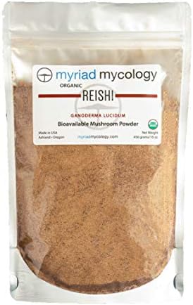 Amazon.com: Myriad Mycology Reishi Mushroom Powder 16oz or 1lb, Made in ...