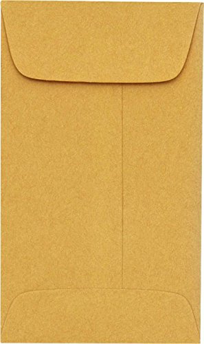 Amazon.com : LUXPaper #6 Coin Envelopes | 3 3/8'' x 6" | Brown Kraft ...