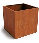 Amazon.com : DIY CARTEL Corten Steel Rectangular Outdoor Planter Box ...