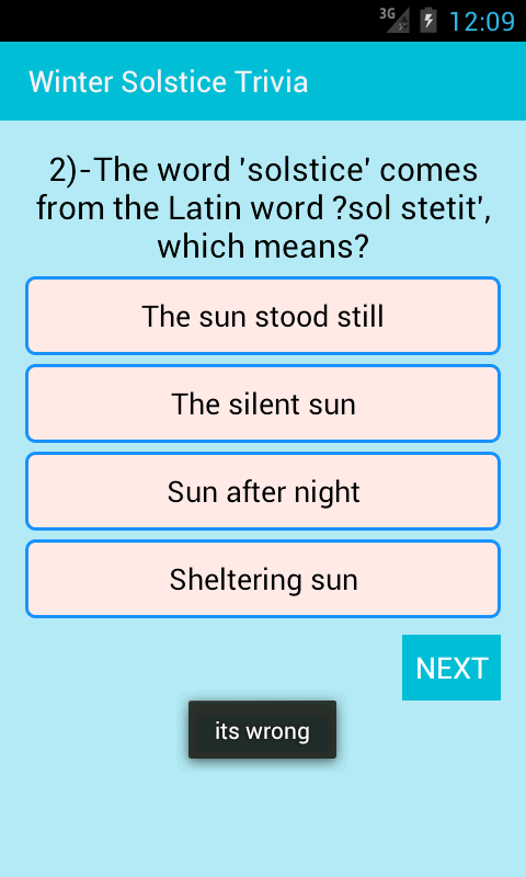 Winter Solstice Trivia - App on Amazon Appstore