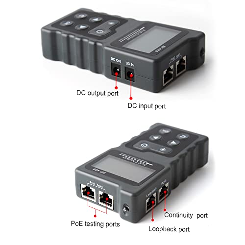 Network Cable Tester, Weytoll PoE Inline Voltage and Current Tester PoE ...