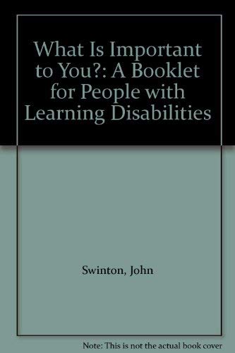 Buy What is Important to You?: A Booklet for People with Learning ...