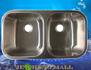 Stainless Steel Sink 50/50 Under-mount Double 32" 1/4 x 18 1/2 x 8 ...