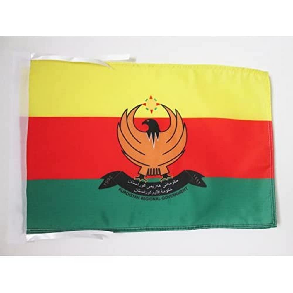 Amazon.com : Western Kurdistan Flag 18'' x 12'' cords - Rojava - Syrian ...