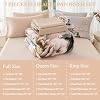 Amazon.com: ZSYAYAHA Comforter Set Full Size Khaki Floral Bedding Set 7 ...