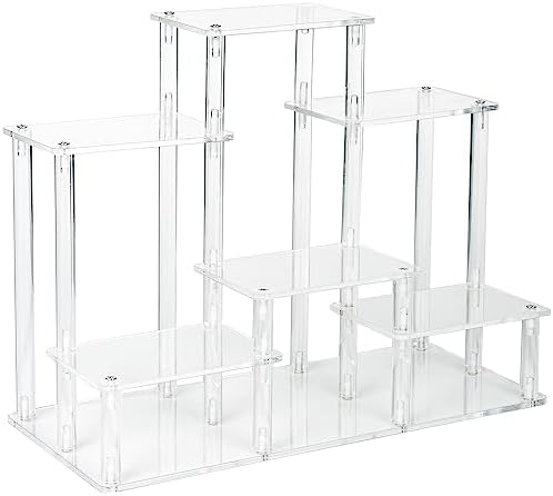 DuvinDD 6-Tier Acrylic Riser Acrylic Stand Display Stand, Tiered ...