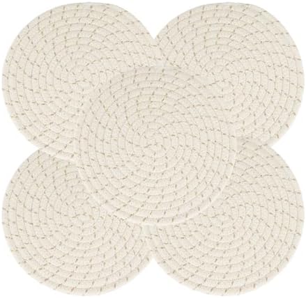Amazon.com: 5 Pieces Trivets for Hot Dishes, Potholders Set 100% Cotton ...