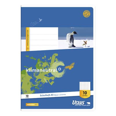 Ursus 10 x exercise books A5 ruling style 10 with margin 16 sheets ...