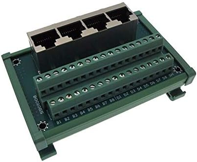 Amazon.com: 1x4 RJ45 Ethernet Connector Breakout Board 180 Vertical ...