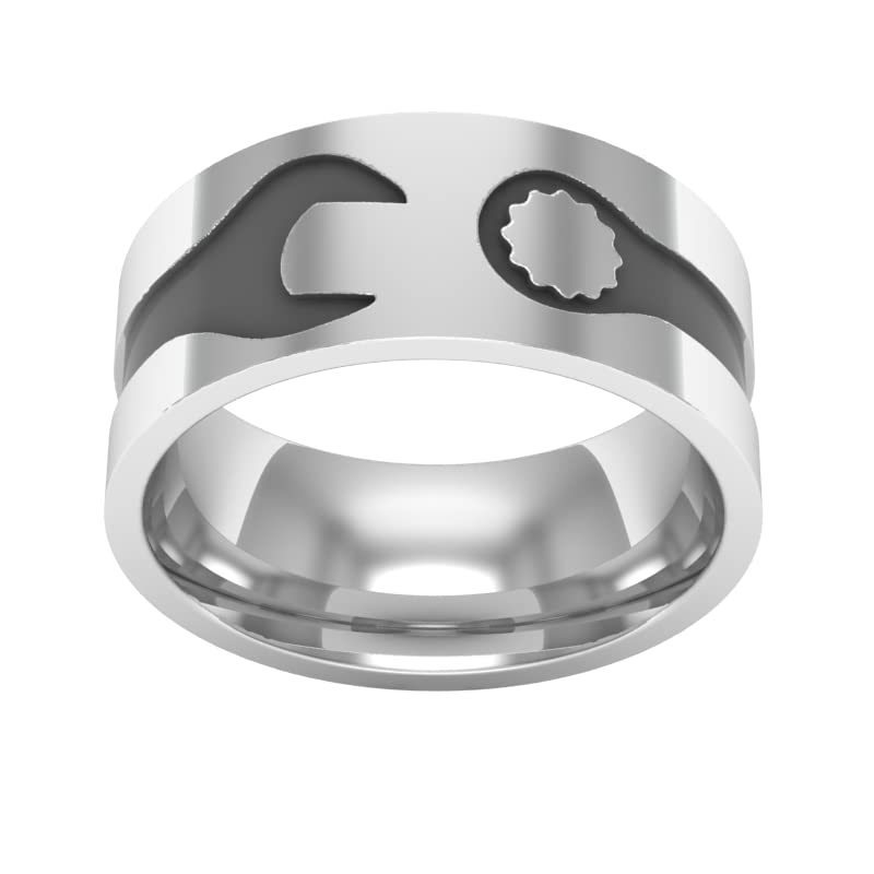 Amazon.com: Wrench Ring Mechanic Silver Wrench Ring Mechanic Wrench ...