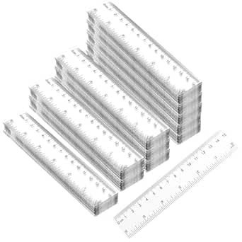 620 Pcs 6 Inch Rulers Bulk Clear Plastic Ruler Small Ruler with Inches ...