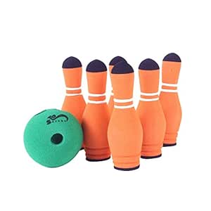 Safsof Rubber Foam Mini Bowling Pin In Bag 6 Pins - Orange : Amazon.in ...