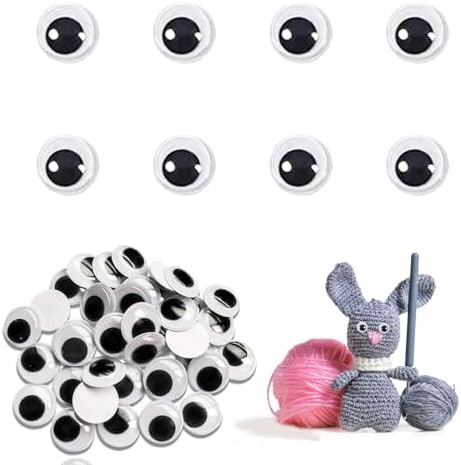 Googly Eyes for Crafts, 100 Pcs Black White Craft Eyes Self Adhesive ...