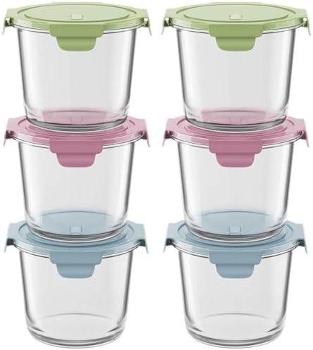 Amazon.com: 12 PCS Glass Meal Prep Containers with Lids, Airtight 3 Cup ...