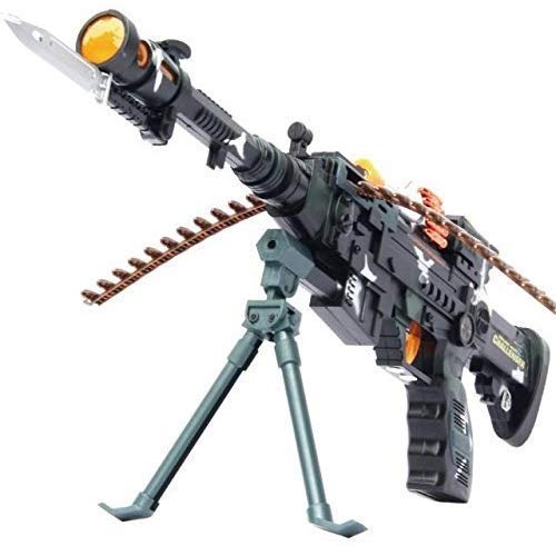 kamsons combat military mission machine gun toy with led flashing ...
