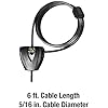 Master Lock 8417D 6ft. x 3/16in. Python Adjustable Locking Cable, Black ...