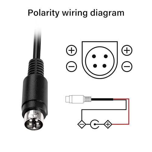 PNGKNYOCN Replacement 18AWG 4 Pin DIN Male DIY Pigtail Cable for CCTV ...